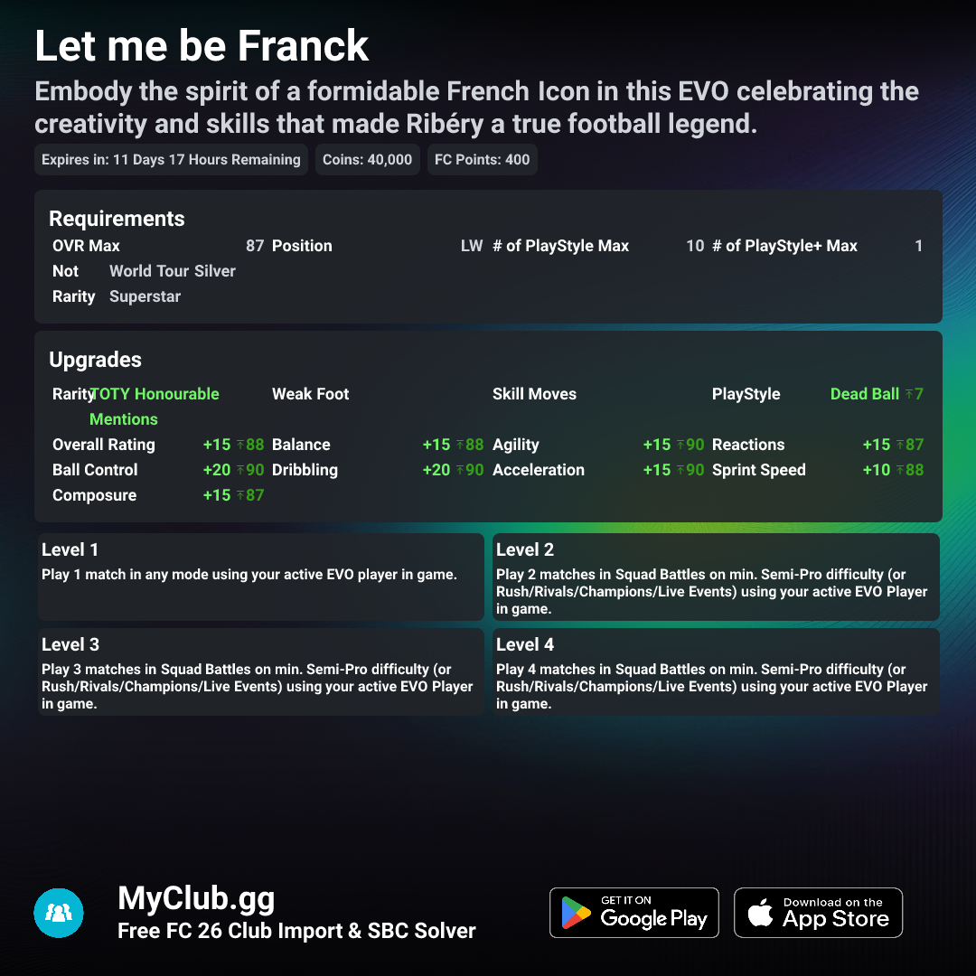 Let me be Franck - Evolutions | FC 26 | FUT Mind