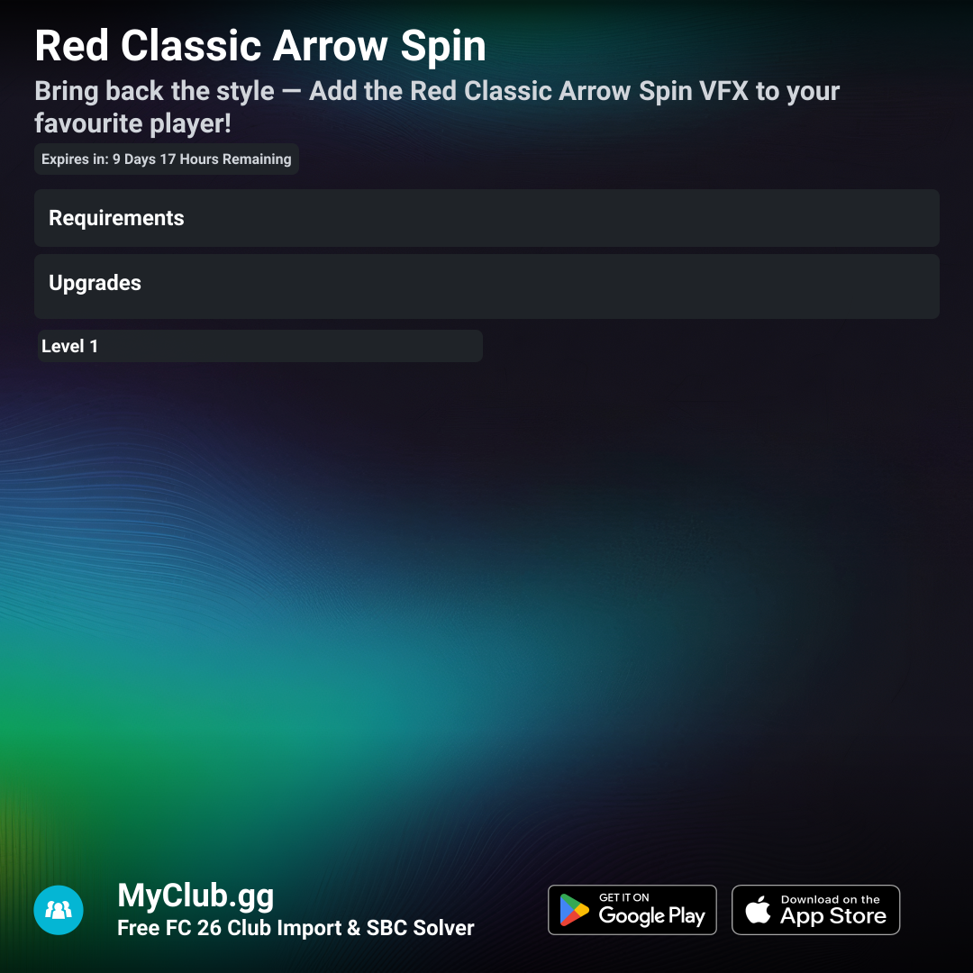 Red Classic Arrow Spin - Evolutions | FC 26 | FUT Mind