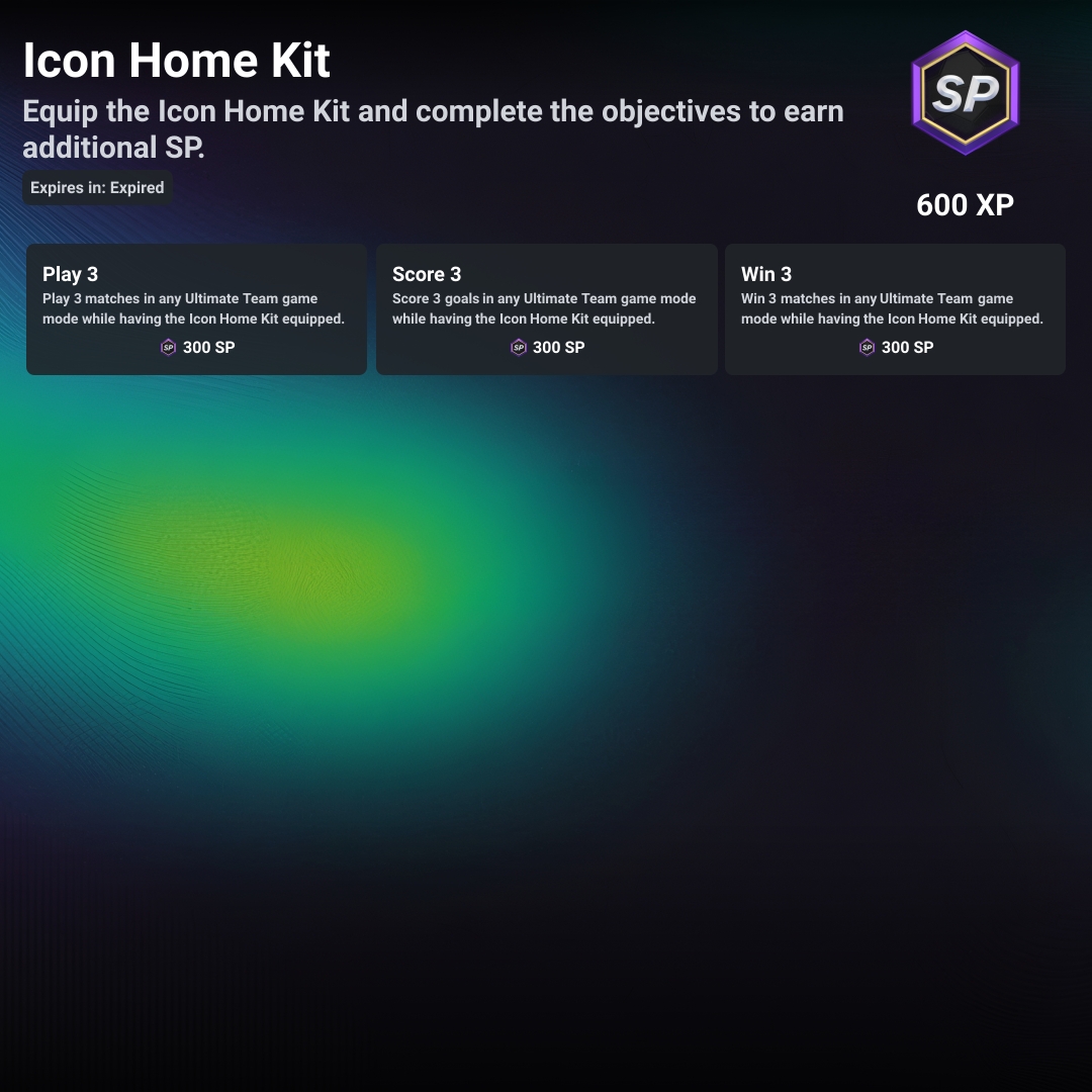 Icon Home Kit - Objectives | FC 26 | FUT Mind