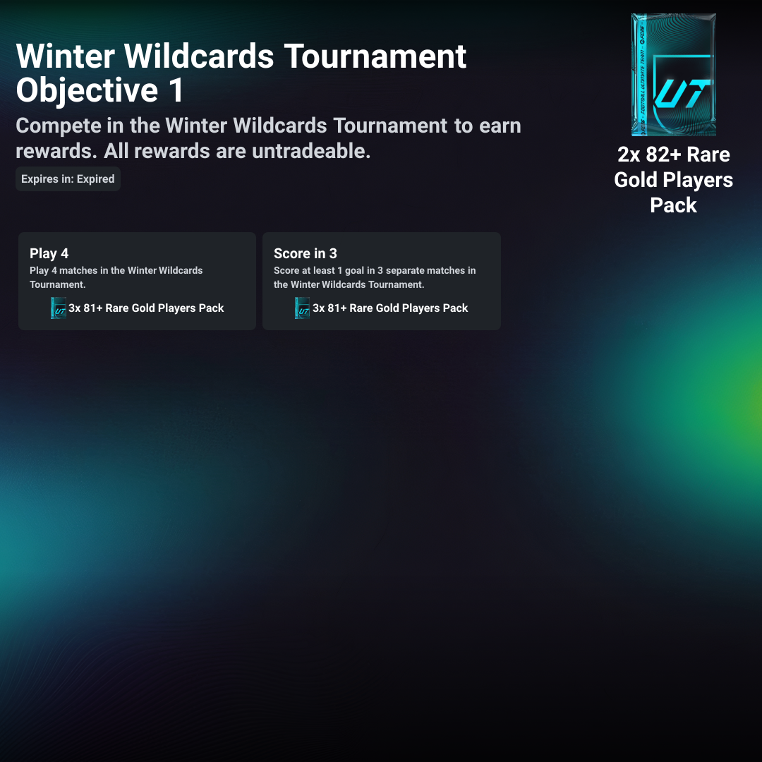 Winter Wildcards Tournament Objective 1 - Objectives | FC 26 | FUT Mind