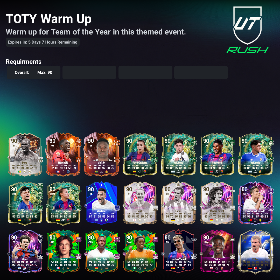 Rush - TOTY Warm Up | FC 26 | FUT Mind