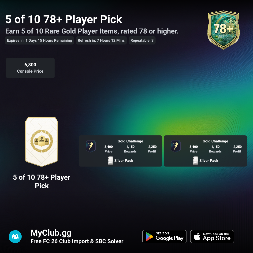 5 of 10 78+ Player Pick - SBC | FC 26 | FUT Mind
