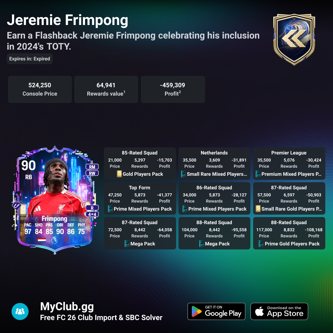 Jeremie Frimpong - SBC | FC 26 | FUT Mind