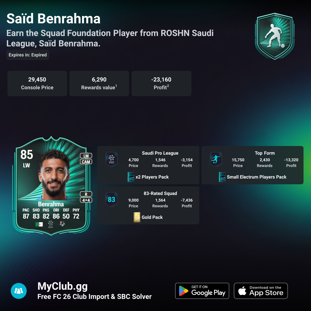 Saïd Benrahma - KKG | FC 26 | FUT Mind