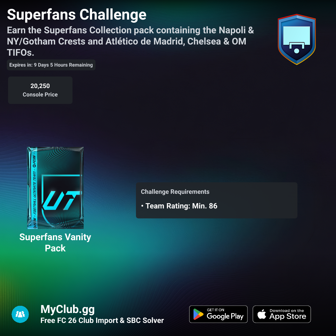 Superfans-Challenge - SBC | FC 26 | FUT Mind