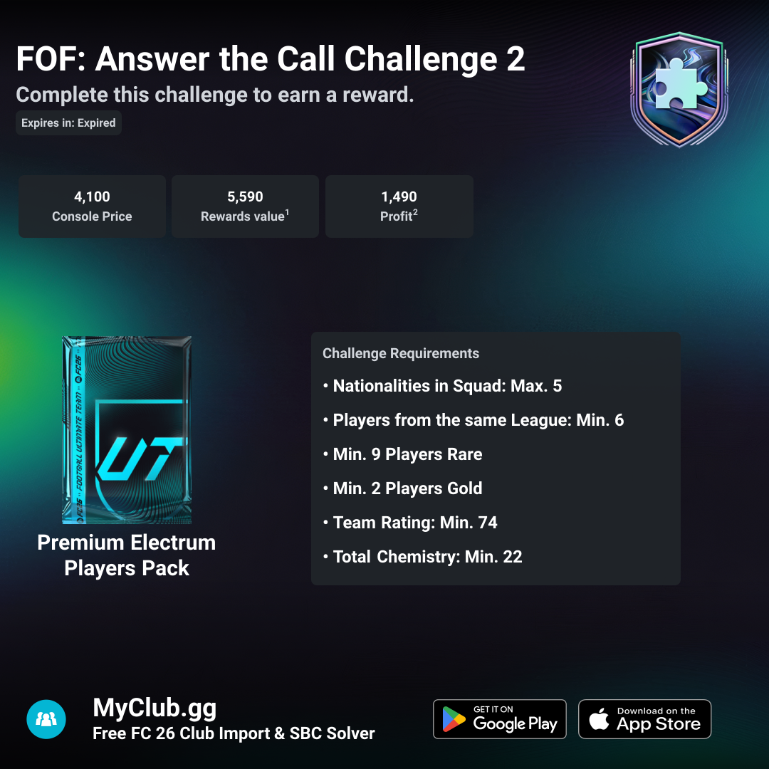FOF: Answer the Call Challenge 2 - SBC | FC 26 | FUT Mind