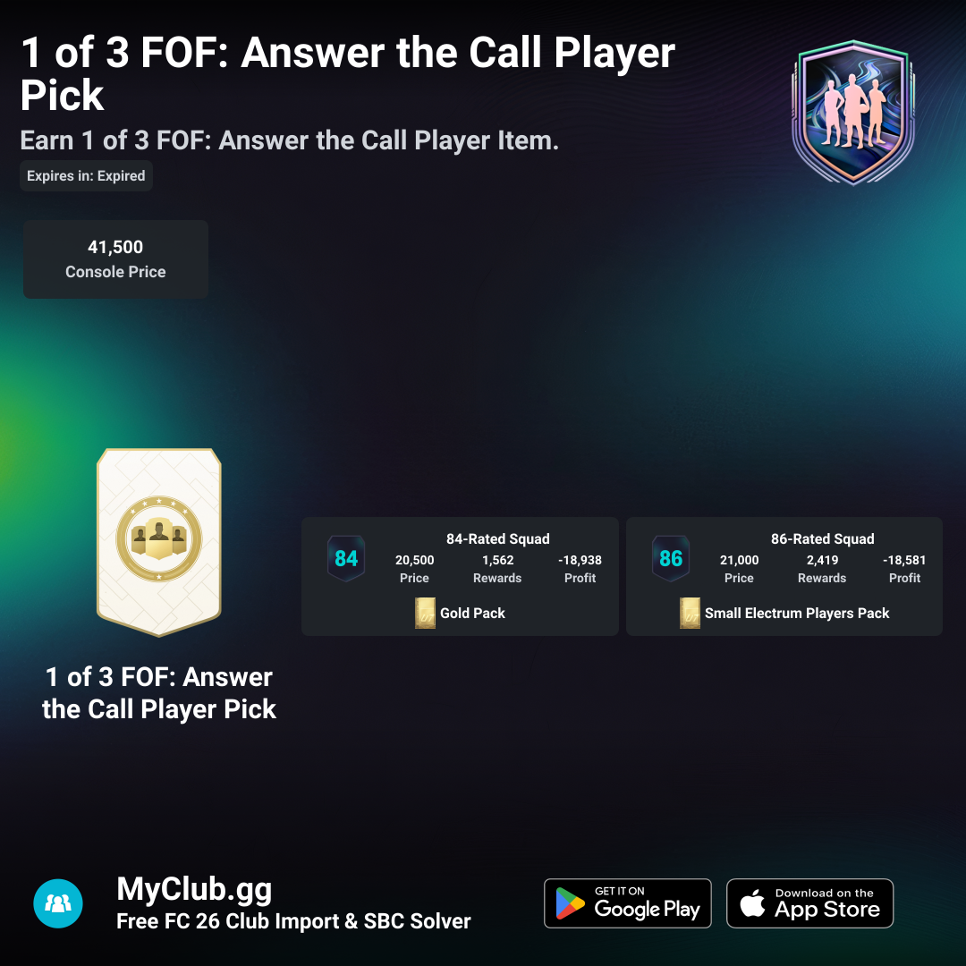 1 de 3 EF de FDF: Responde a la llamada - DCP | FC 26 | FUT Mind