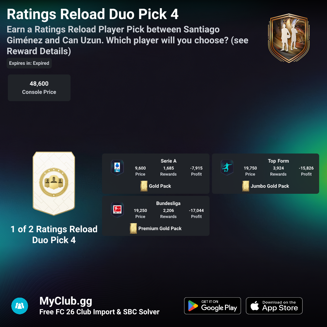 Elecc. dúo de Val. renovadas 4 - DCP | FC 26 | FUT Mind