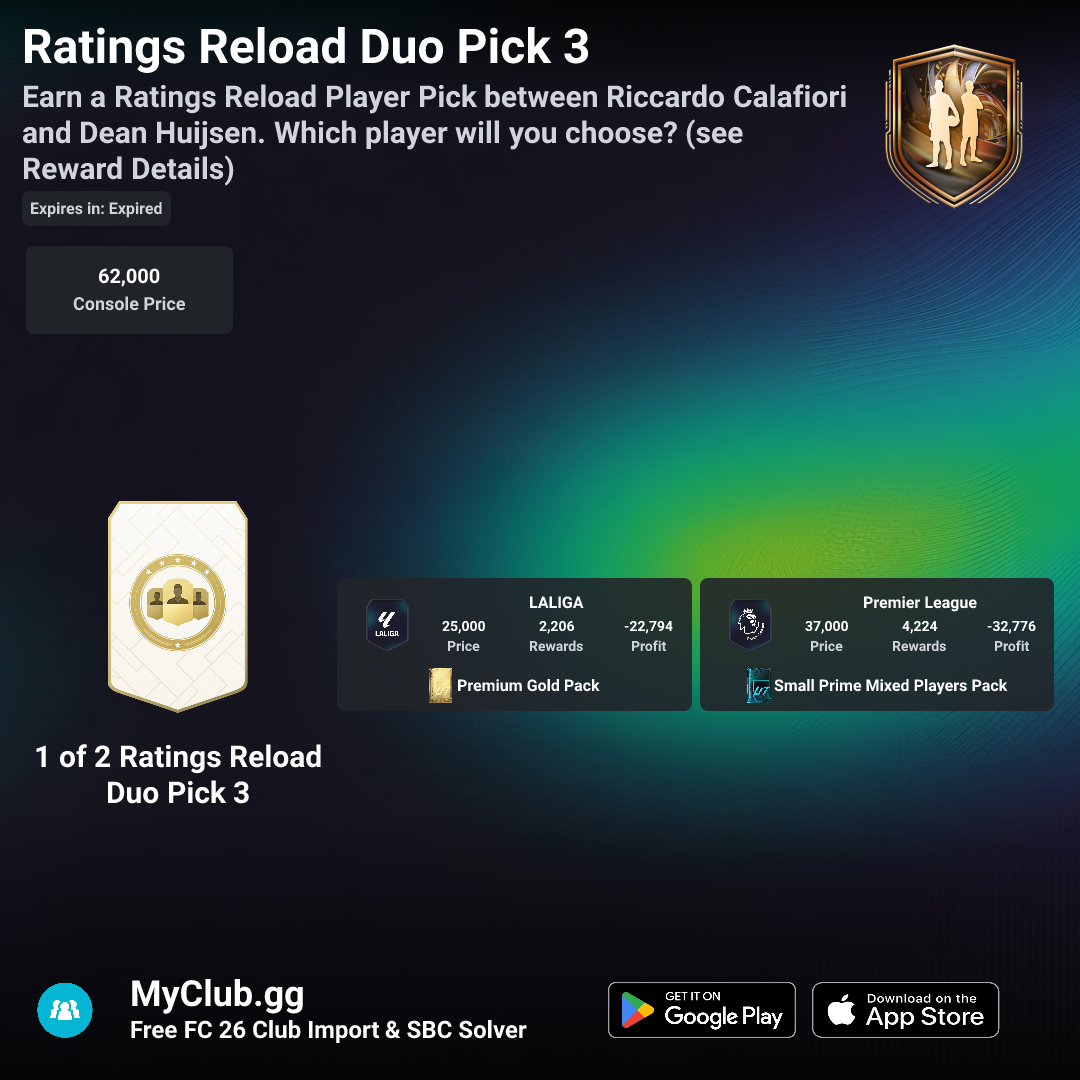 Elecc. dúo de Val. renovadas 3 - DCP | FC 26 | FUT Mind